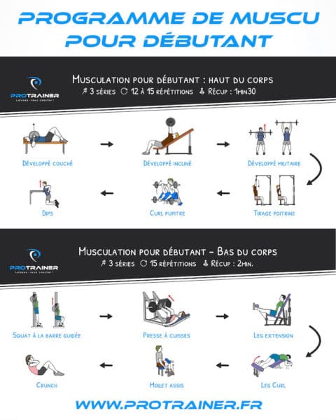 Programme de musculation pour débutant (Homme et Femme)